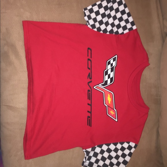 Chemistry | Tops | Red Corvette Cropped Shirt | Poshmark